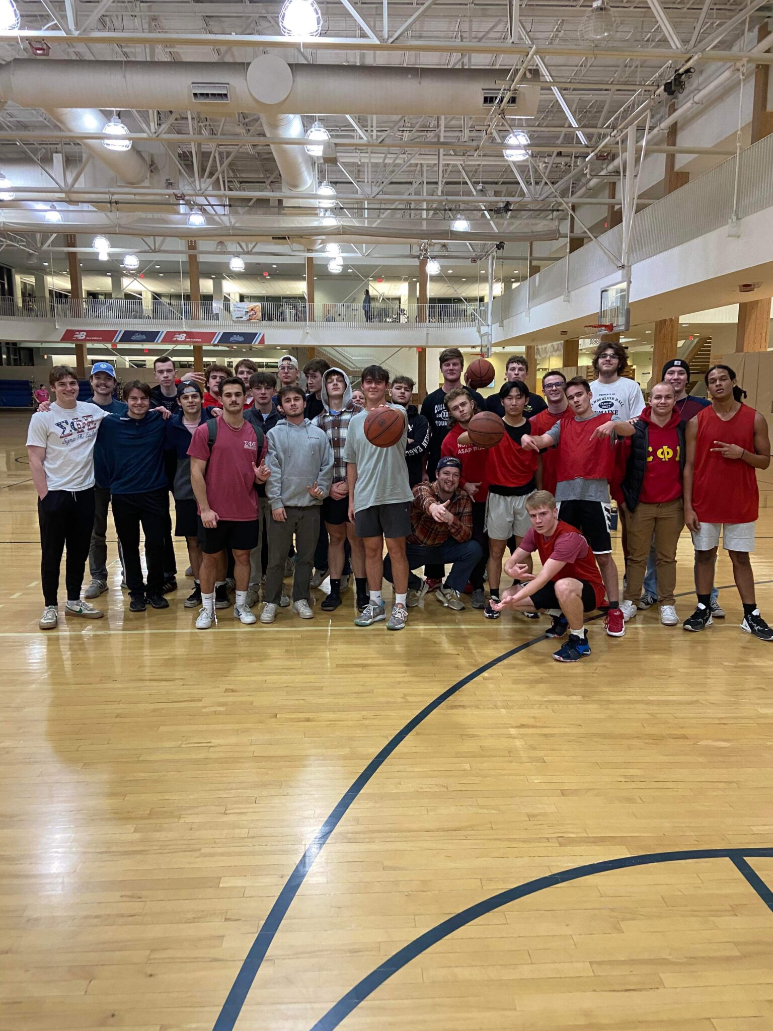 First Round Playoff Basketball Matchup between SigEp A and SigEp B